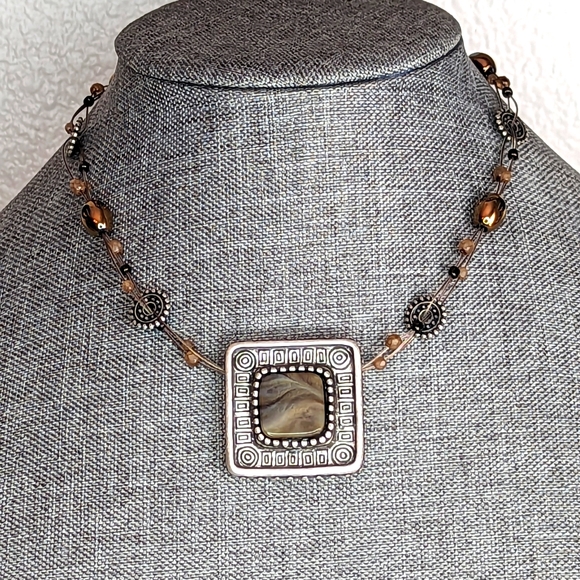 Chico's | Jewelry | Vintage Chicos Pewter Tone 3 Strand Chokercollar ...
